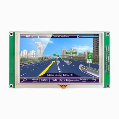 China SPI Interface 5 Inch UART LCD Panel 250 Cd/M2 Brightness 800x480 With PCBA Board for sale