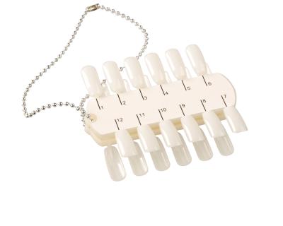 China Double Side 24Tips Nail Polish Color Chart With Chain / Nail Polish Display for sale