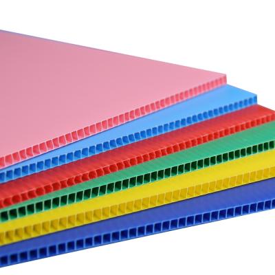 China Polypropylene PP Plastic Twin Wall Hollow Fluted Corrugated Plastic Sheets for sale
