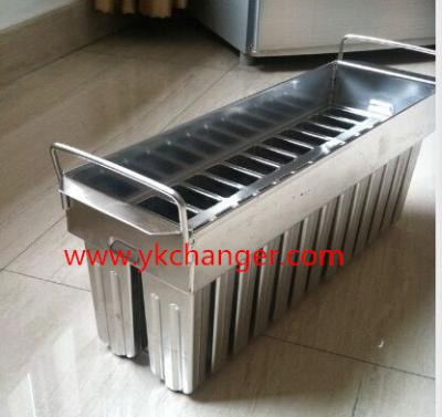 China ice cream Mould ice pop frozen mold popsicle mold with handles stainless steel commercial use High quality for sale
