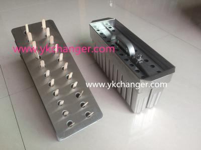 China Stainless steel ice lolly moulds ice cream moulds set 90ml megamix fit finamac Turbo 8 with stick holder aligner for sale