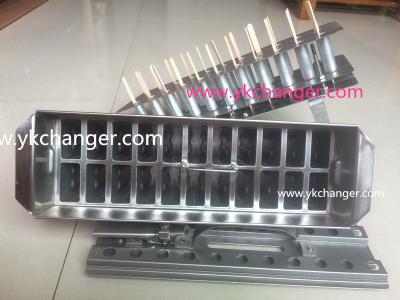 China Frozen popsicle moulds stainless steel ice form molds 2x11 22cavities 90ml megamix ataforma type fit Finamac turbo 8 for sale