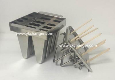 China Ice popsicle molds DIY home use stainless steel food grade high quality 8pieces each time with stick holder for sale