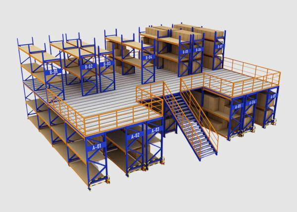 Quality Q235B Or Q345B Steel Mezzanine Platform Racking Systems Single Layer Multi Layer for sale