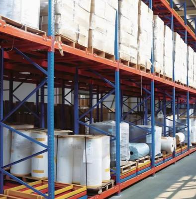 China Galvanized Warehouse Push Back Pallet Racking High Density 1000kg–1500Kg Per Pallet for sale