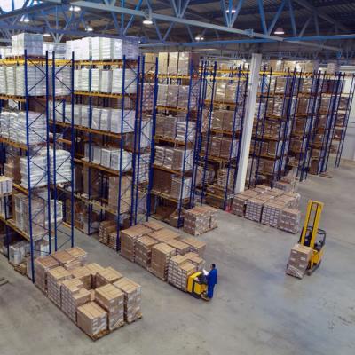 China Galvanized Drive In Pallet Racking Maximize Storage Capacity For High Density Warehouses for sale