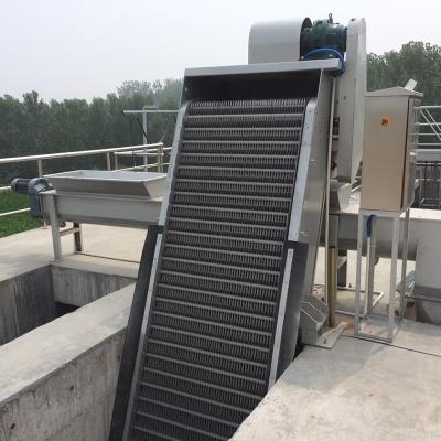 China Chain And Flight Rake Mechanical Bar Screen Drum Spiral Type Stable Operation for sale