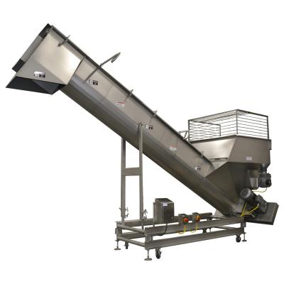 China Inclined Shaftless Spiral Conveyor Anti Winding For Viscous Sludge And Sticky Materials for sale