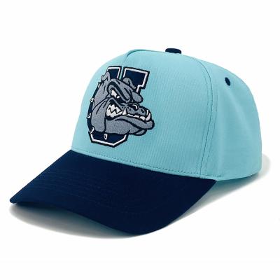 China Custom Ball Caps 100% Cotton Unisex Embroidery Logo 5 Panel Structured Two tone Snapback A Frame Sport for sale