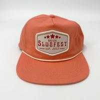 China Woven Patch 3D Embroidered Snapback Hat Cotton 5 Panel Soft Fabric Flat Bill Adjustable Cap for sale
