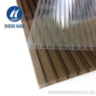 China Duidelijke het Blad UVweerstand van de Polycarbonaat Tweelingmuur Te koop