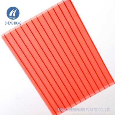 China PC Höhlen-UVschutz Twinwall-Polycarbonats-Blatt-verschiedene Farben zu verkaufen