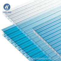 China Triple Wall Polycarbonate Hollow Sheet 8mm UV Coextruded Roofing Panel for sale