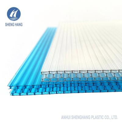 Cina L'anti anti policarbonato UV del favo di impatto riveste l'isolamento termico di pannelli del PC di plastica in vendita