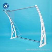 China Solid Polycarbonate Door Canopy Durable Window Awning 1200mm Width 1000mm Depth for sale