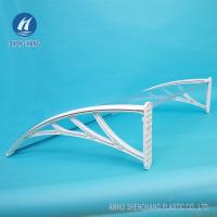 China Solid Polycarbonate Door Canopy Durable Window Awning 1200mm Width 1000mm Depth for sale