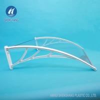 China Solid Polycarbonate Door Window Awning 1200mm Width 1000mm Depth UV Resistant for sale