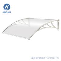 China Durable Plastic Bracket Door Canopy Solid Polycarbonate Panel Awning for sale