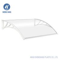 China Durable Plastic Bracket Door Canopy Solid Polycarbonate Panel Awning for sale
