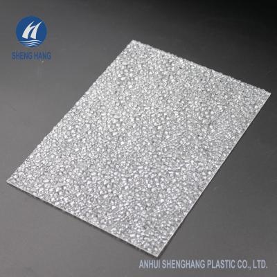 China Plastic Zwarte In reliëf gemaakte Textuur Anti Uv Dikke 2.5mm van het Polycarbonaatblad Te koop