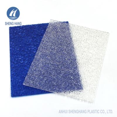 China Plastic Zwarte In reliëf gemaakte Textuur Anti Uv Dikke 2.5mm van het Polycarbonaatblad Te koop
