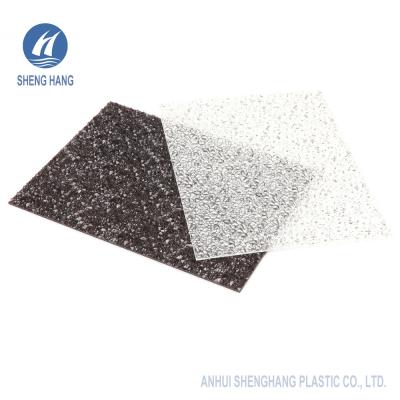 China Blue Tinted Polycarbonate Embossed Sheet Lightweight PC 5.8m Textured Surface for sale