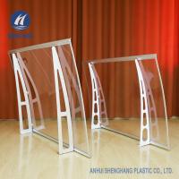 China Solid Polycarbonate Door Canopy 1400mm Width Waterproof Awning with Steel Brackets for sale