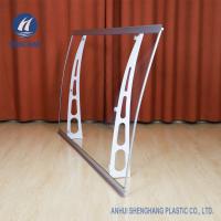 China Solid Polycarbonate Door Canopy 1400mm Width Waterproof Awning with Steel Brackets for sale