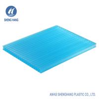 China Blue 18mm 4-Layer Polycarbonate Hollow Sheet Fireproof 1050mm Width for sale