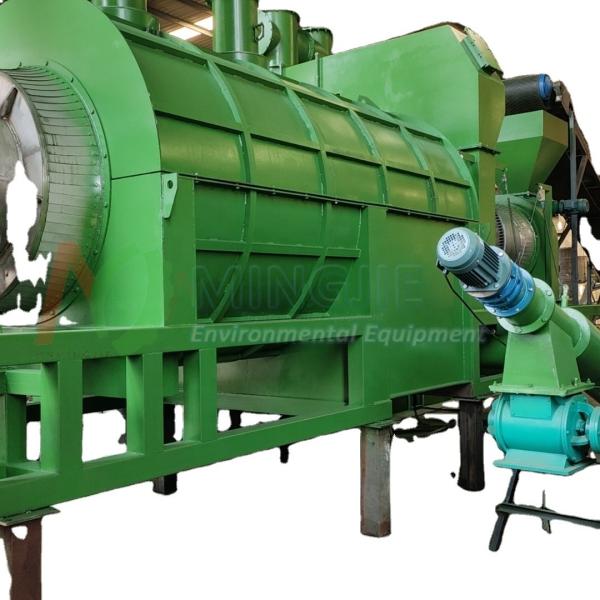 Quality Continuous Air Flow Pyrolysis Biochar Production Equipment Fuel Biomass Gas for sale