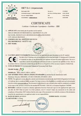 China Reifenrecyclingmaschine mit hoher Produktivität Pyrolyseinrichtung der Mingjie Group zu verkaufen