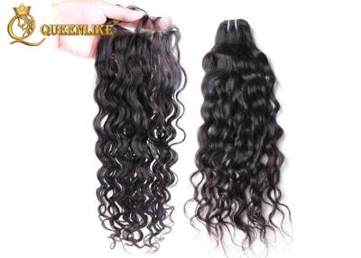 China Peruvian 4x4 Water Wave Human Hair Lace Closure No Chemical Process for sale