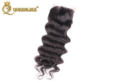 China Beauty Loose Wave 100% Real Human Hair Lace Closure No Chemical for sale