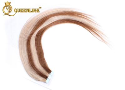 China Glam Straight Indian Virgin Hair Extensions , Piano Color 24 Inch Human Hair for sale