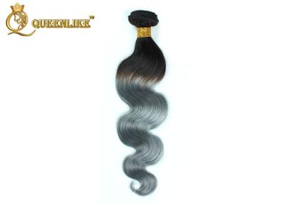 中国 灰色の Ombre の毛延長 100% ブラジルの人間の毛髪への 18 インチ 1B の黒 販売のため