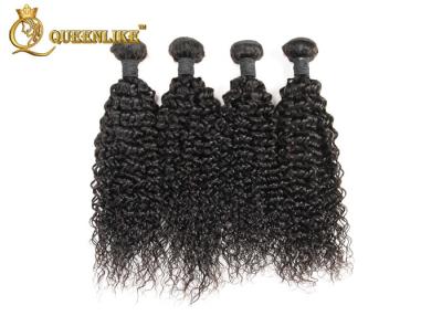 China Unprocessed Wavy Hair Extensions Natural Black Kinky Curly Human Hair Weft for sale