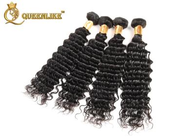 China 12 14 16 18 Inch Virgin Indian Human Hair Weave Deep Wave Human Hair Easy To Dye Color for sale