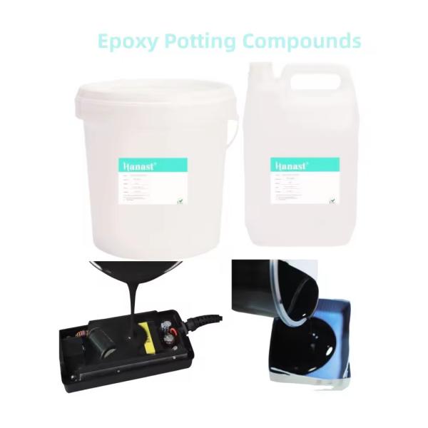 Quality Thermally Conductive Black Potting Compound Epoxy Resin Glue Material Low Viscosity for sale