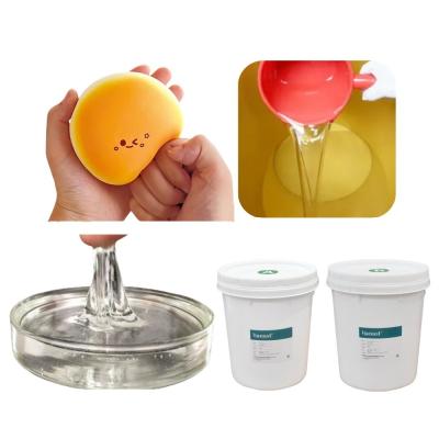 ODM 2 Component Heat Cured Silicone Rubber Liquid For Squeezing Toy