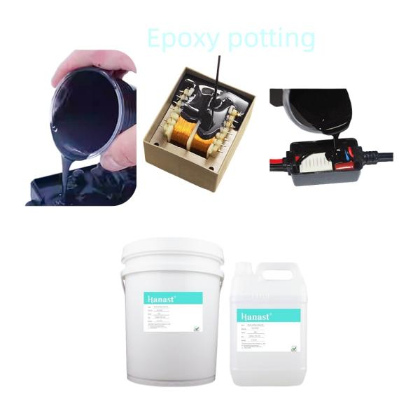 Quality Fire Retardant High Temp Potting Epoxy Resin Industrial Sensors Lithium Battery Packs Inverters Epoxy Potting Glue for sale
