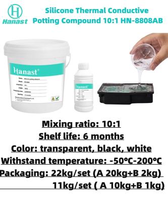 China Two-Part Silicone Potting Compound HN-8808 - 10:1 Ratio for Electronics Encapsulation for sale