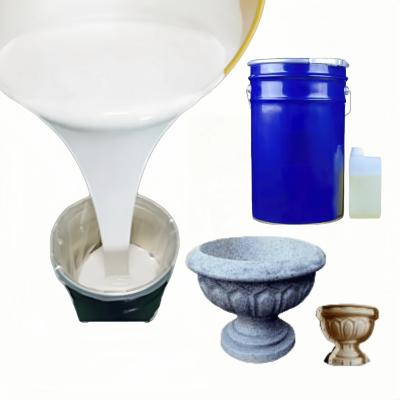 China Tin Cure Silicone Rubber RTV2 20 Shore A Milky White Liquid for Artificial Stone Cultured Marble for sale