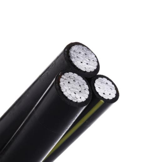 3 Cores PVC XLPE Insulated Aluminum Conductor Low Voltage 12V Overhead Cable ABC Cable