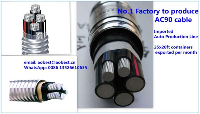 ALUMINUM Conductor AC90  600V 3*1/0+4AWG