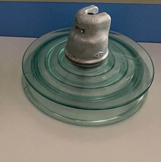 Post type glass electrical insulator