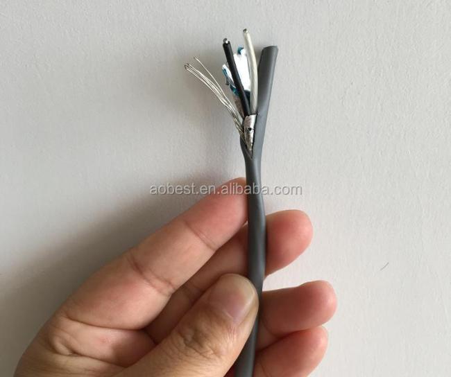 2 core Paired AWG 18 Al Foil shield twisted pair instrument cable