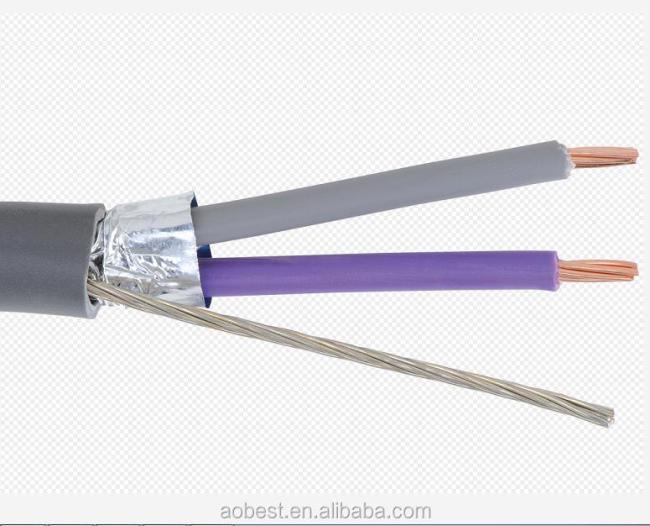 2020year hot sale copper conductor 2 core 18 AWG shield cable with drain wire instrument cable