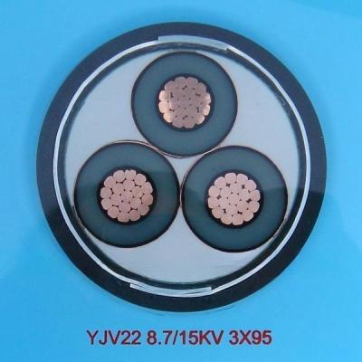 China IEC60502 Standard 8.7/15KV 3x95mm2 High Voltage Power Cable with Copper Conductor for sale