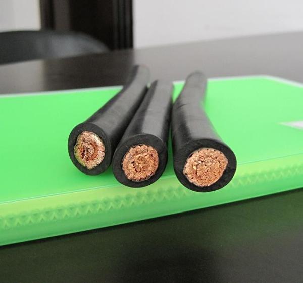 Quality 2/0 AWG Copper Flexible Rubber Insulated Welding Cable for Low Voltage Power for sale