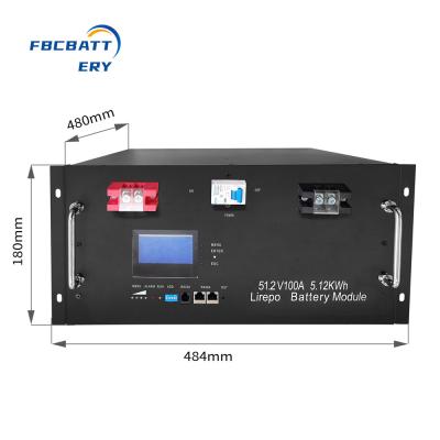 China Rack Home use Solar Enenrgy Storage Inverter Battery Pack 51.2v 100ah Lifepo4 for sale